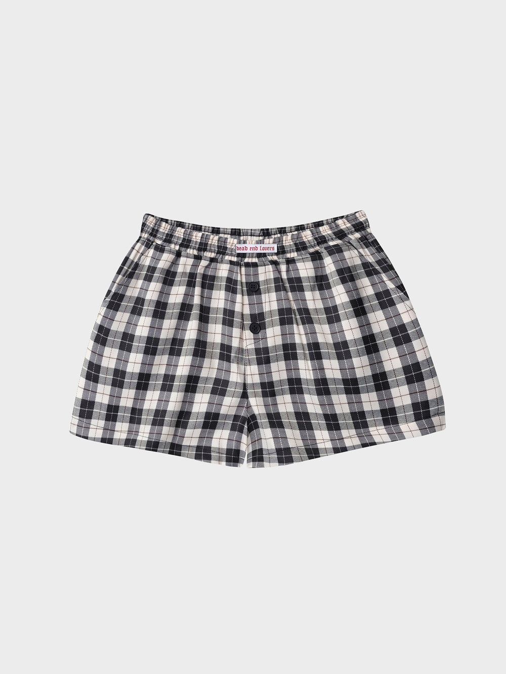 Dead End Check Boxer Shorts - Grey | Billy Bones Club