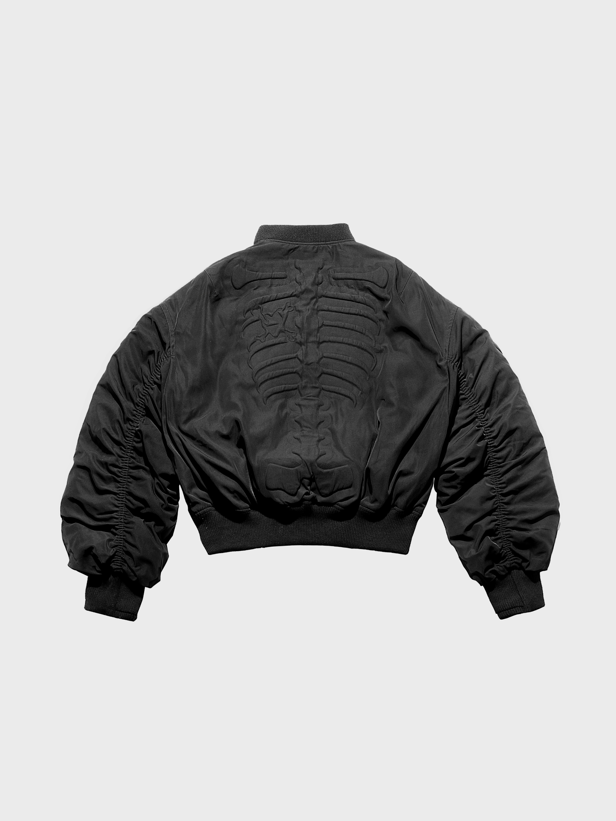 Skeleton Bomber Jacket - Black | Billy Bones Club
