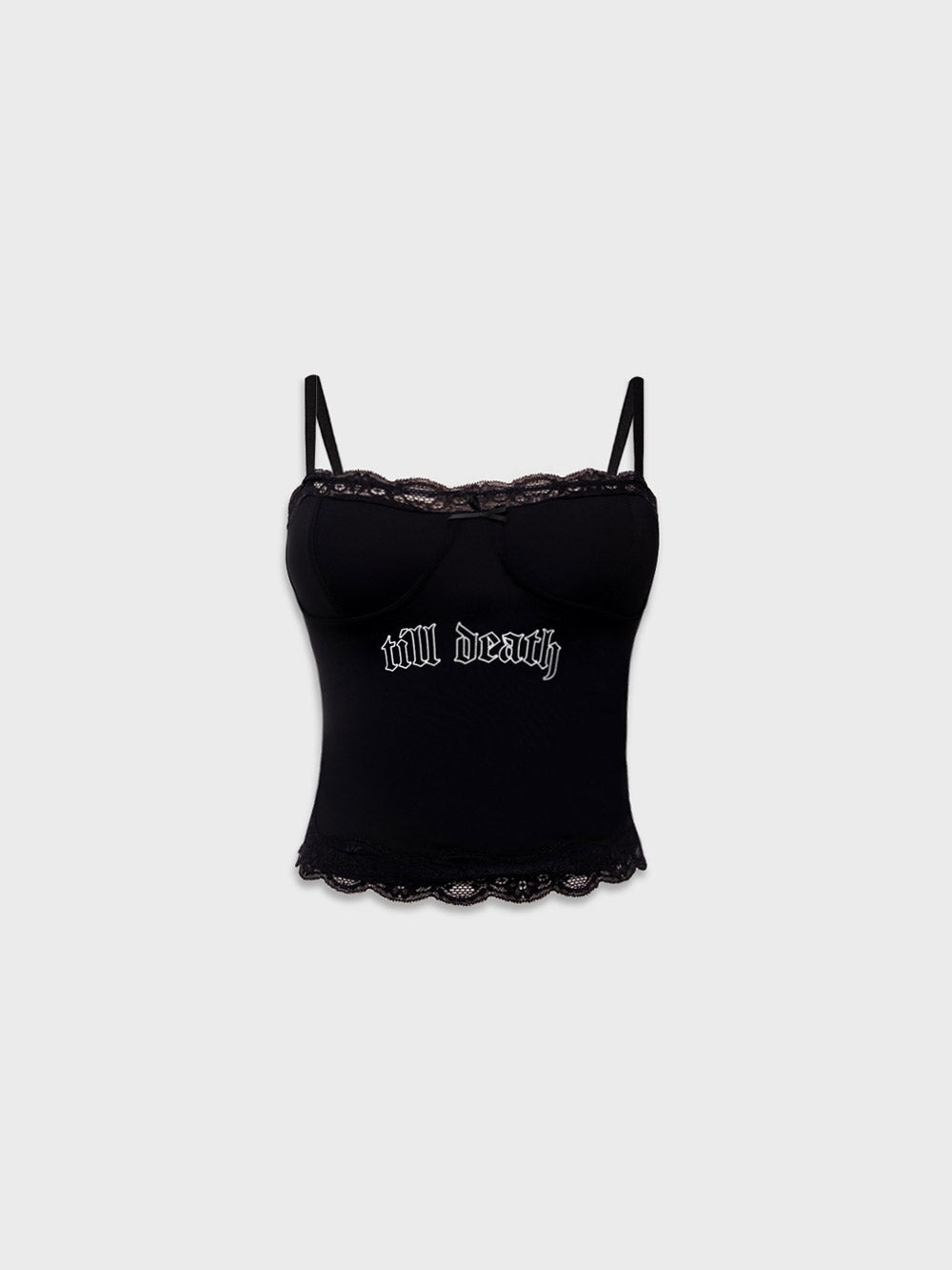 Till Death Lace Cami Top - Vintage Black | Billy Bones Club