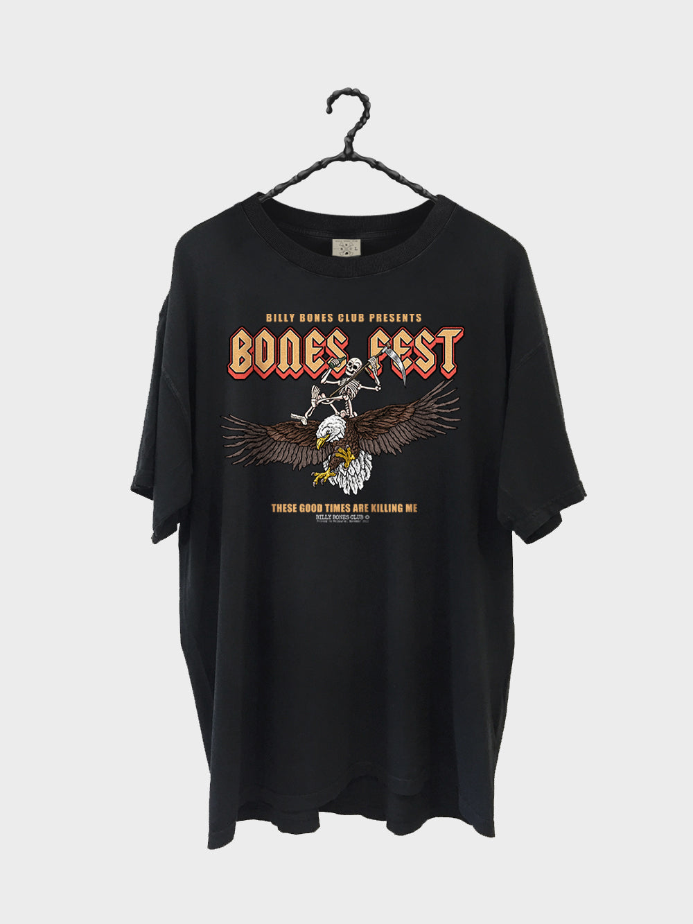 Bones Fest Tee - Dusty Vintage Black